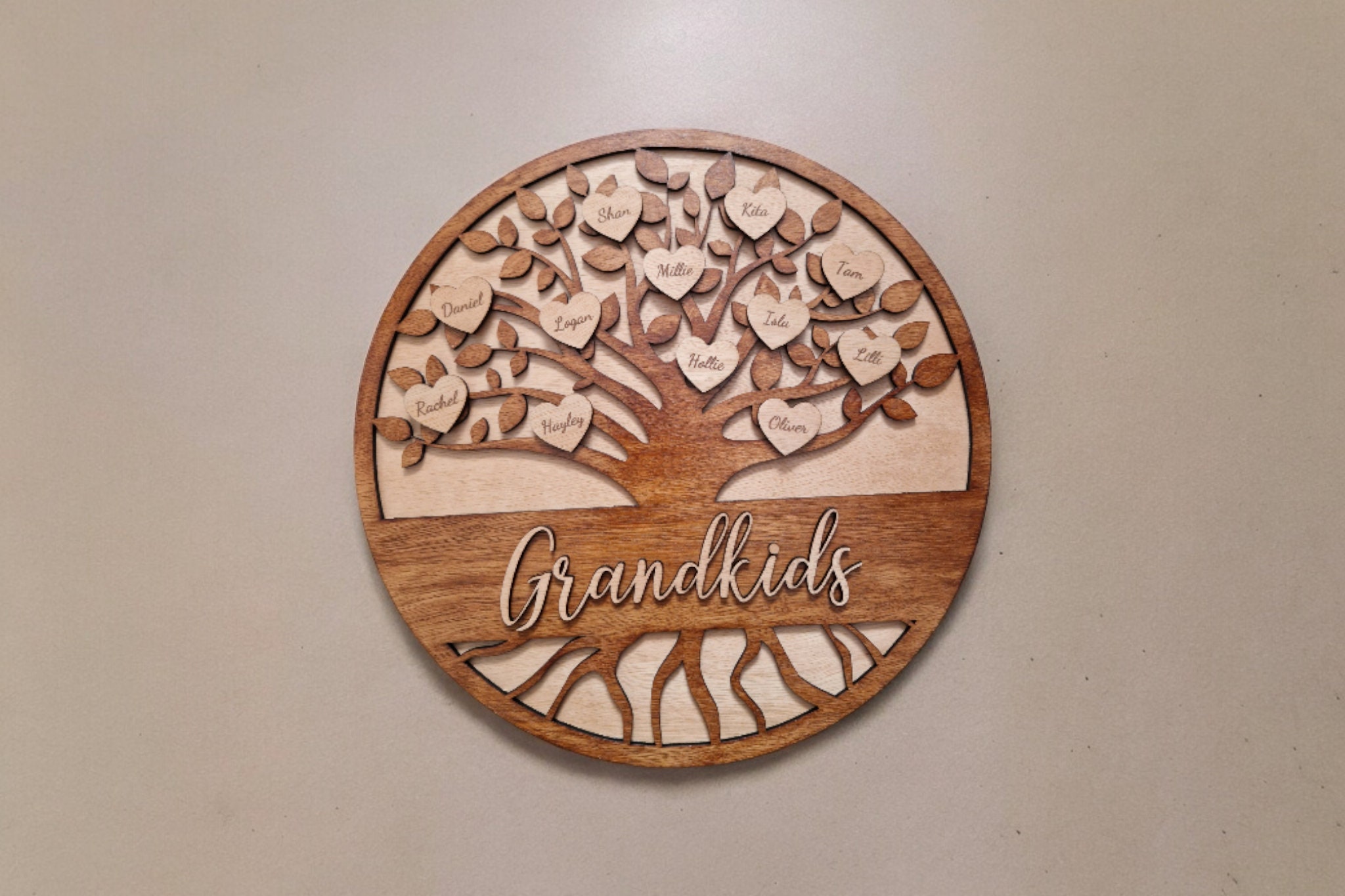 Personalised Wooden Family Tree - Etsy