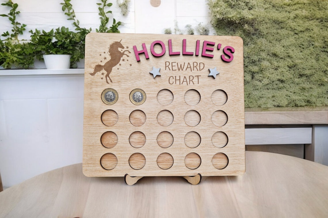 Reward Chart, Wooden Reward Chart for Children - Etsy