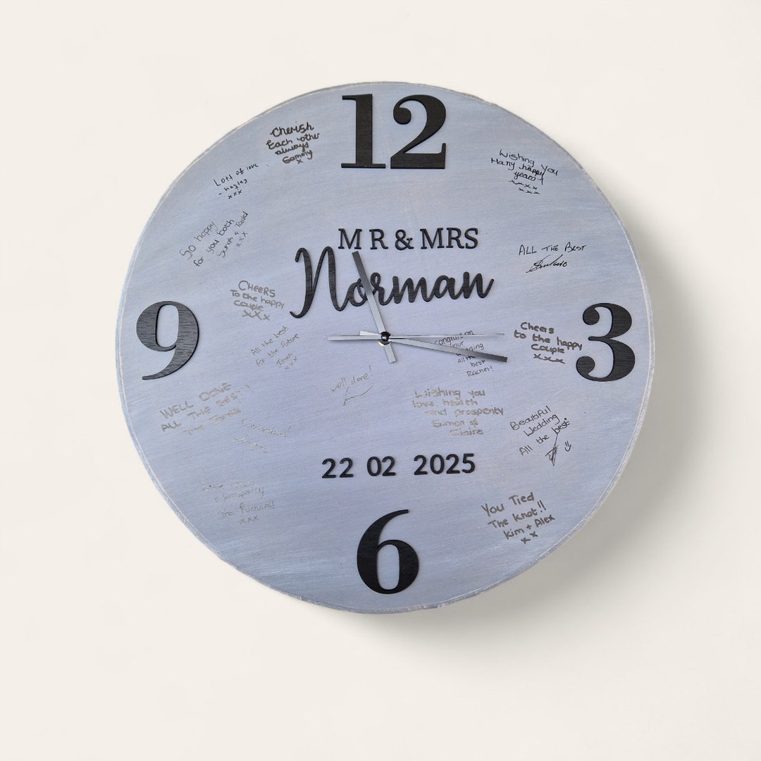 Wedding Guest Book Clock - Etsy