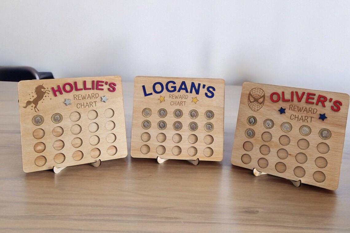 Reward Chart, Wooden Reward Chart for Children - Etsy