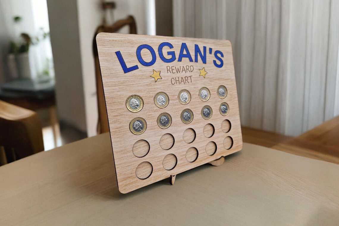 Reward Chart, Wooden Reward Chart for Children - Etsy