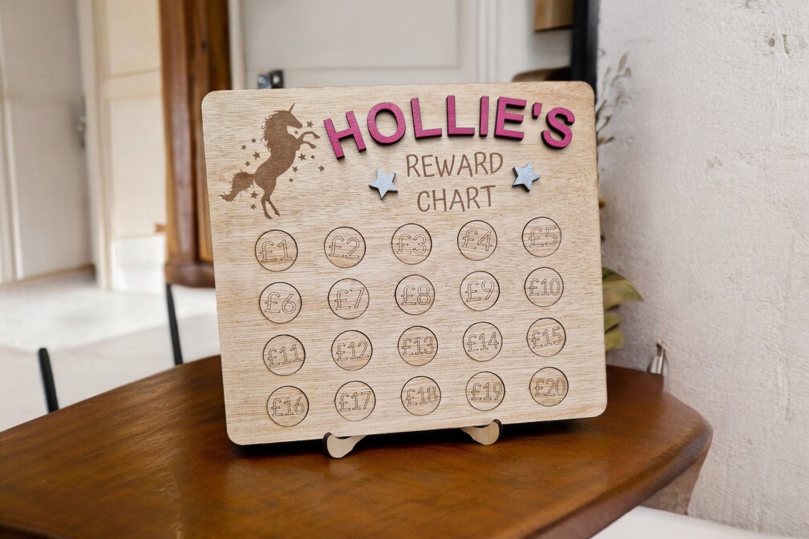 Reward Chart, Wooden Reward Chart for Children - Etsy