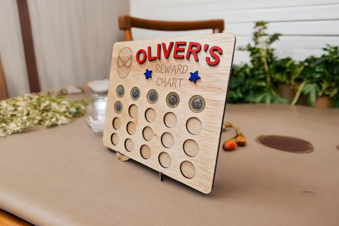 Reward Chart, Wooden Reward Chart for Children - Etsy