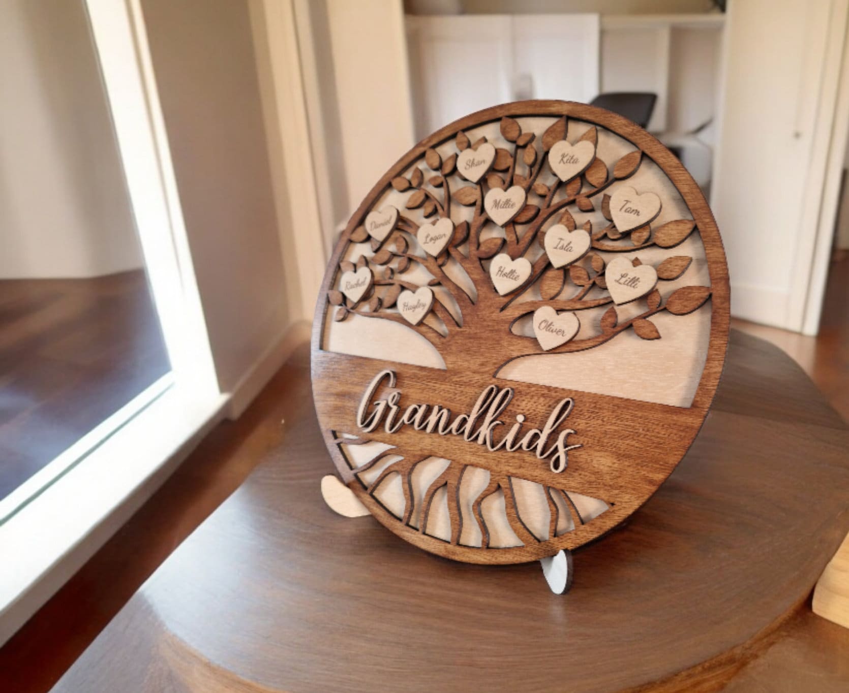 Personalised Wooden Family Tree - Etsy