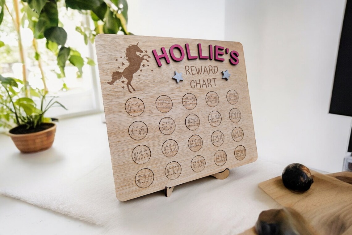 Reward Chart, Wooden Reward Chart for Children - Etsy