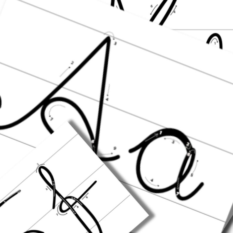 Printable Wire Alphabet Templates for Knitted Wire Art, Uppercase and ...