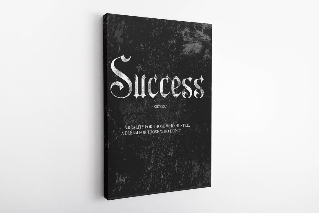Success Definition Wall Art, Inspirational Home Office Wall Art Print ...