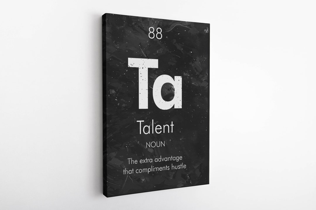 Talent Definition Poster or Canvas Wall Art, Inspirational Home Office ...