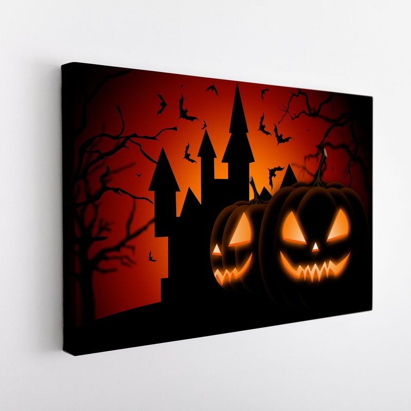 Halloween Canvas - Etsy