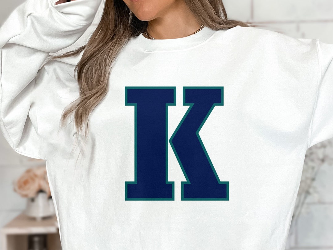 Letter K Sweatshirt Alphabet Letter Initial K Sweatshirt Varsity Letter ...