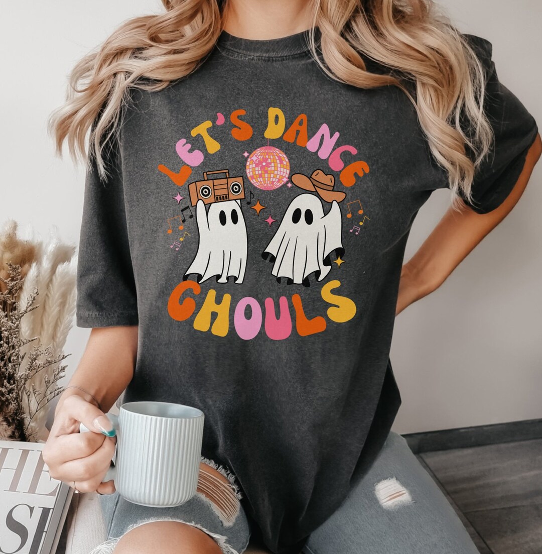 Let's Dance Ghouls T-shirt, Spooky Ghost Dancing Halloween Shirt, Retro ...