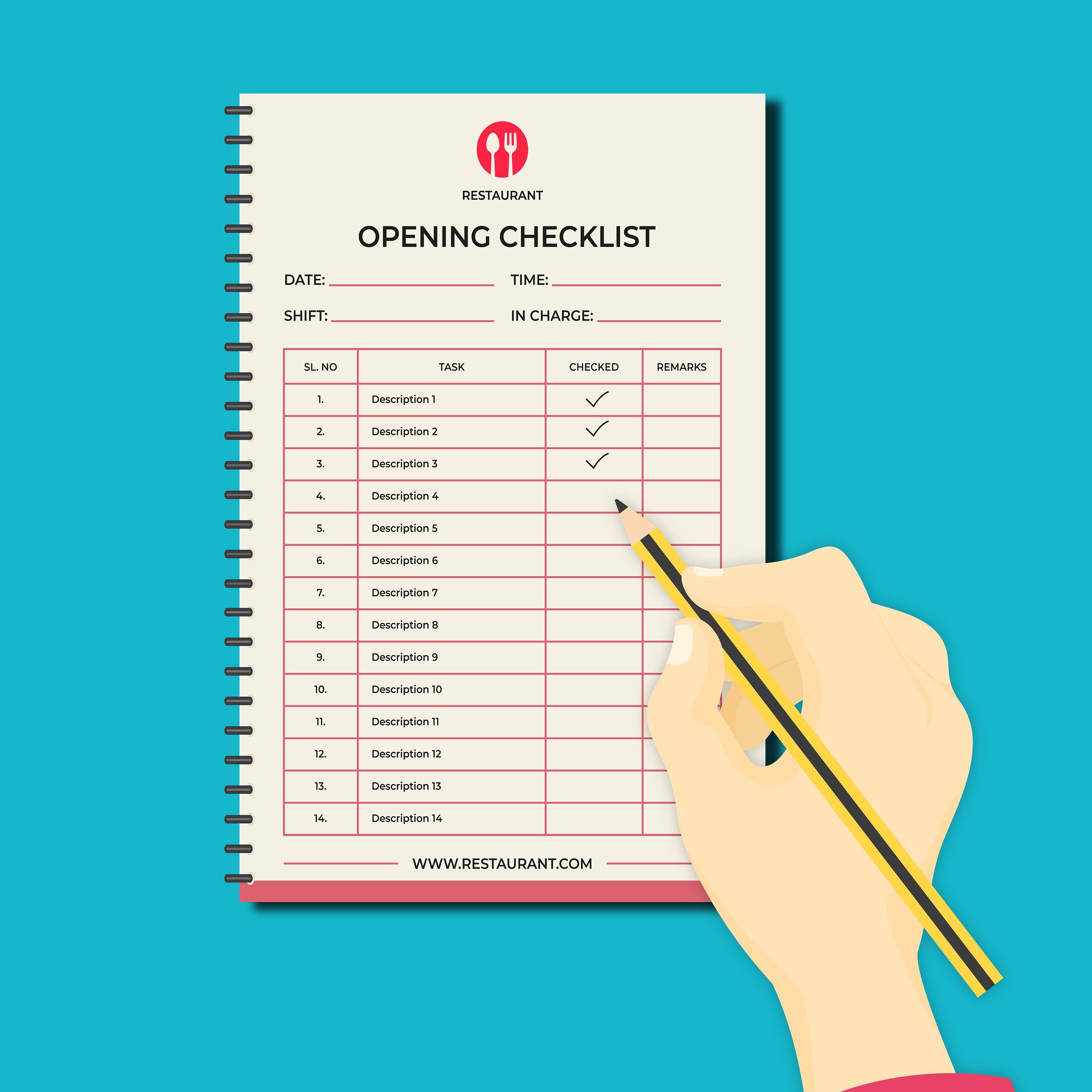 Editable Blank Checklist Printable, Fillable Checklist for Daily ...