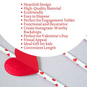 Valentine's Day Party Decoration Straws, Valentine's Day Eco Straws ...