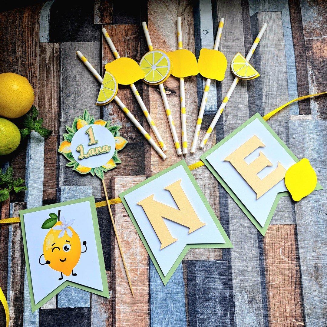 Lemon Party Decorations, Baby Girl Birthday Party Supplies, Lemonade ...