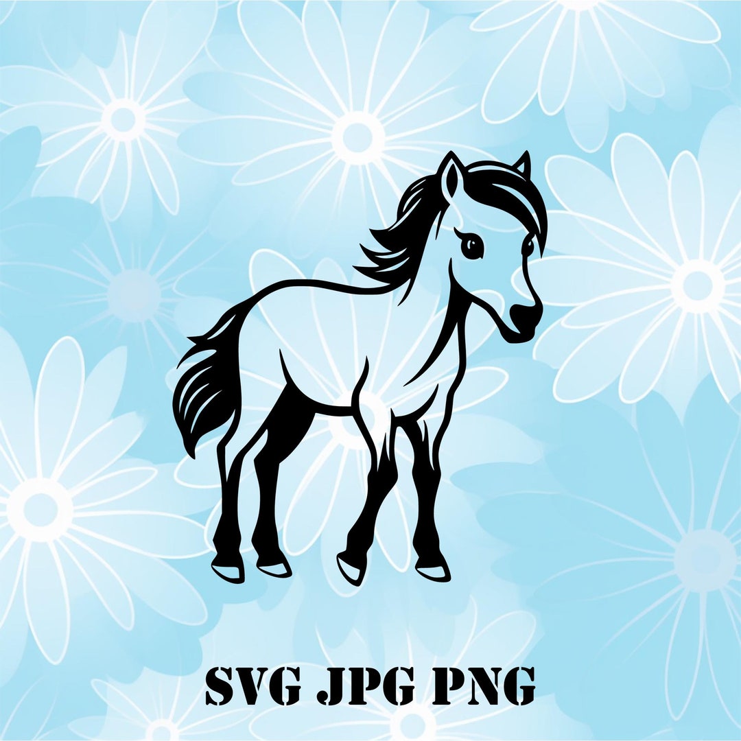 Baby Horse SVG Baby Horse Vector Graphic - Etsy