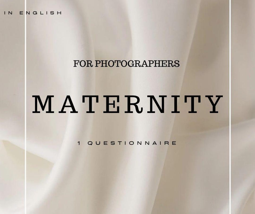 Maternity Photo Session Photographer Questionnaire | Editable Client ...