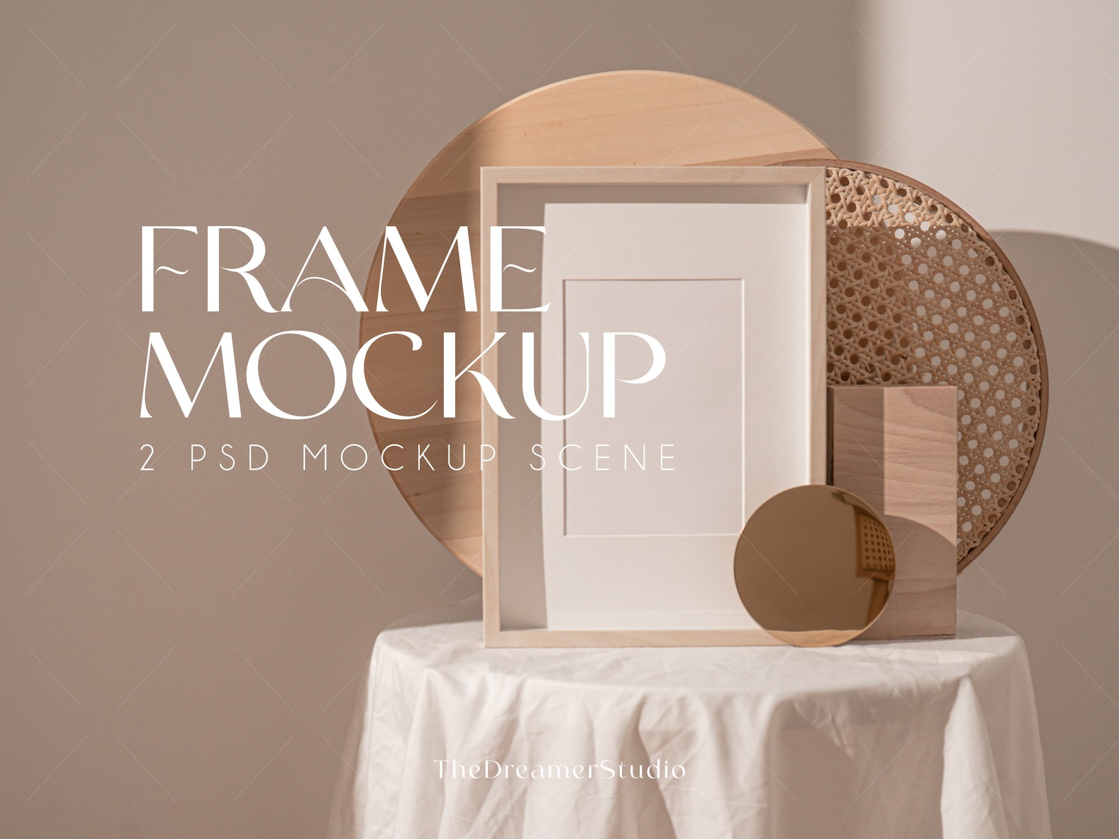 DIN A Frame Mockup Set, 5x7 Wood Frame PSD for Prints and Artwork ...