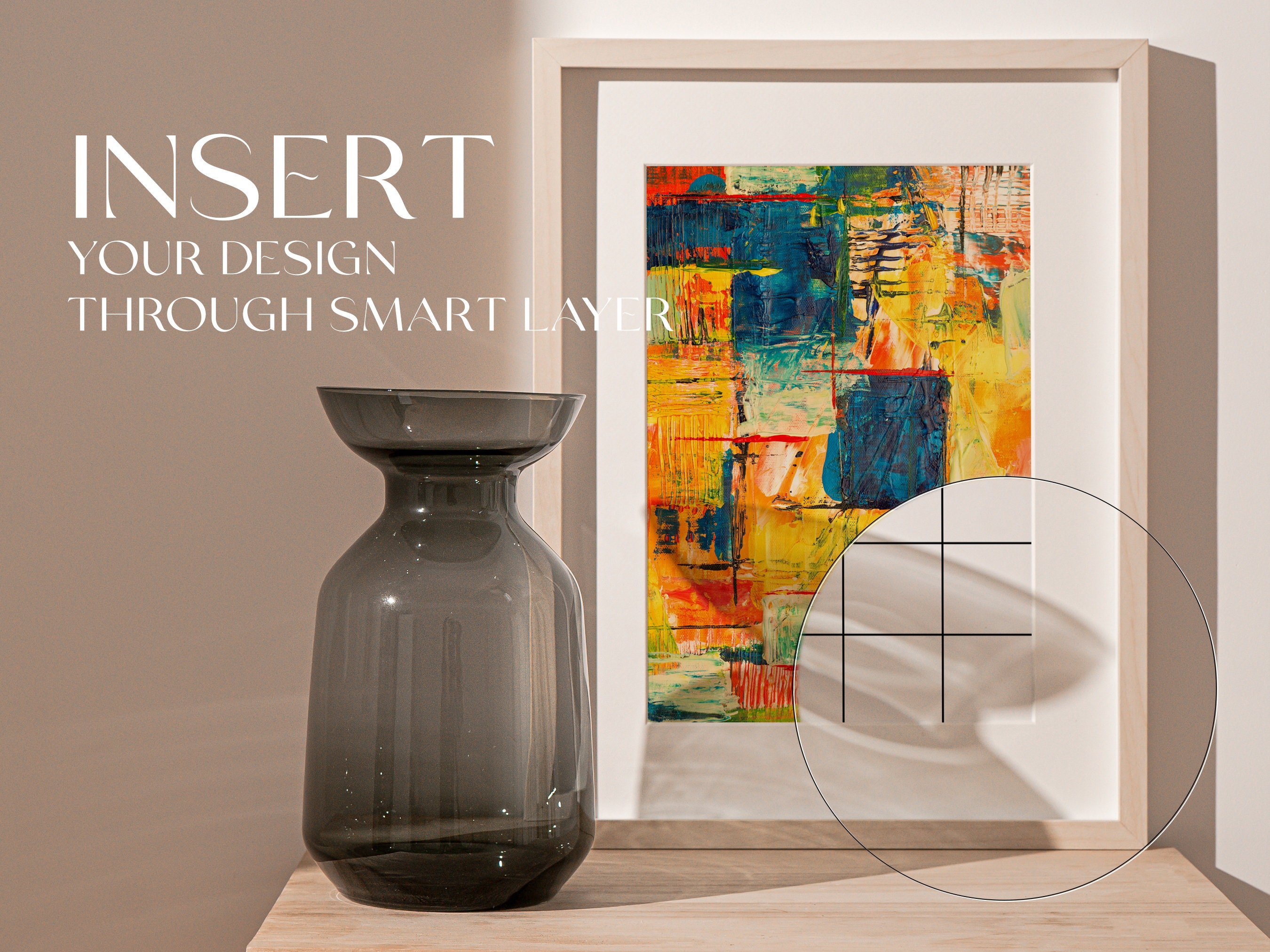 DIN A Frame Mockup Set, Wood Frame PSD for Prints and Artwork, Frame ...