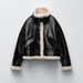 Vintage Aviator Chic: Women's B3 Bomber Black Shearling Flight Jacket ...