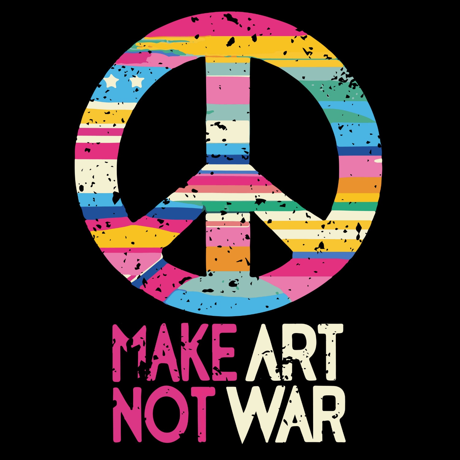 Make Art Not War SVG, Peace Symbol SVG, Distressed Grunge. - Etsy