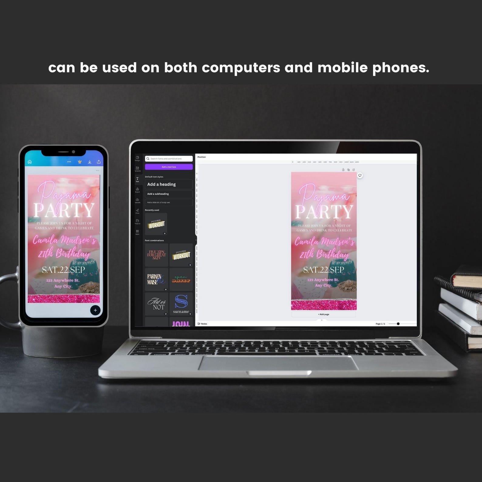 Pajama Party Animated Invitation Sleepover Party Modern Evite Editable ...