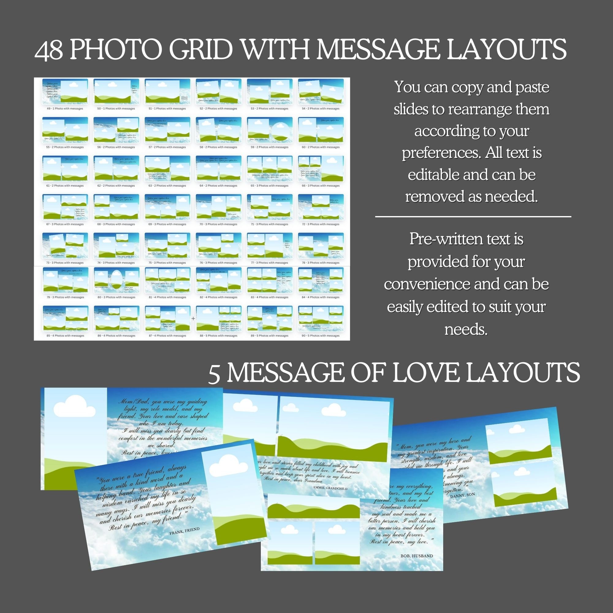 Cloud and Sky Funeral Slideshow Template for Memorial Service ...
