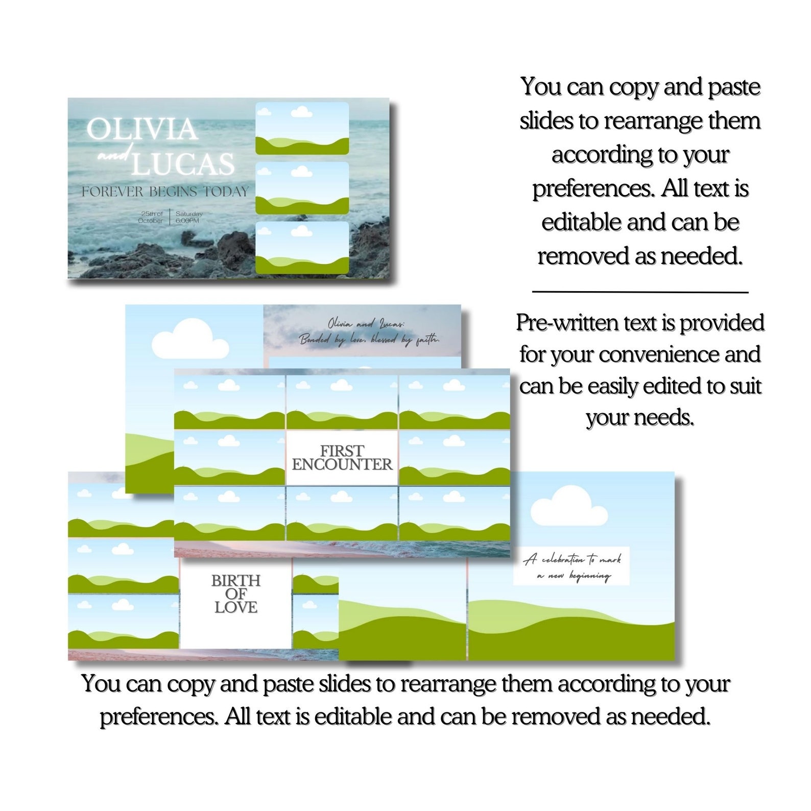 Beach Wedding Slideshow Presentation Animated Template Wedding ...