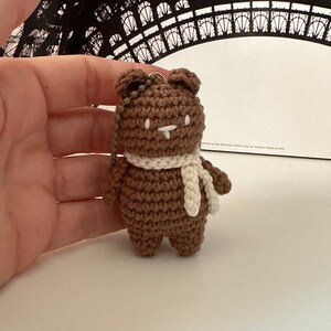 Cute Bear Keychain, Crochet Teddy Bear, Amigurumi Bear, Amigurumi ...