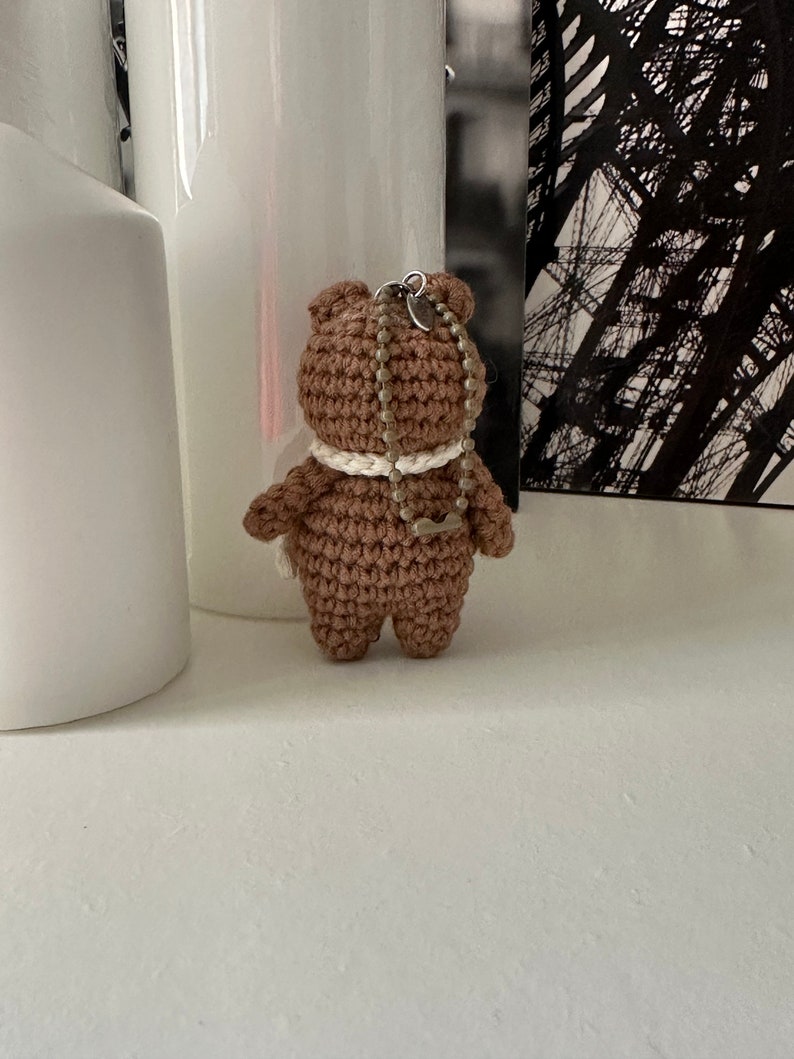 Cute Bear Keychain, Crochet Teddy Bear, Amigurumi Bear, Amigurumi ...