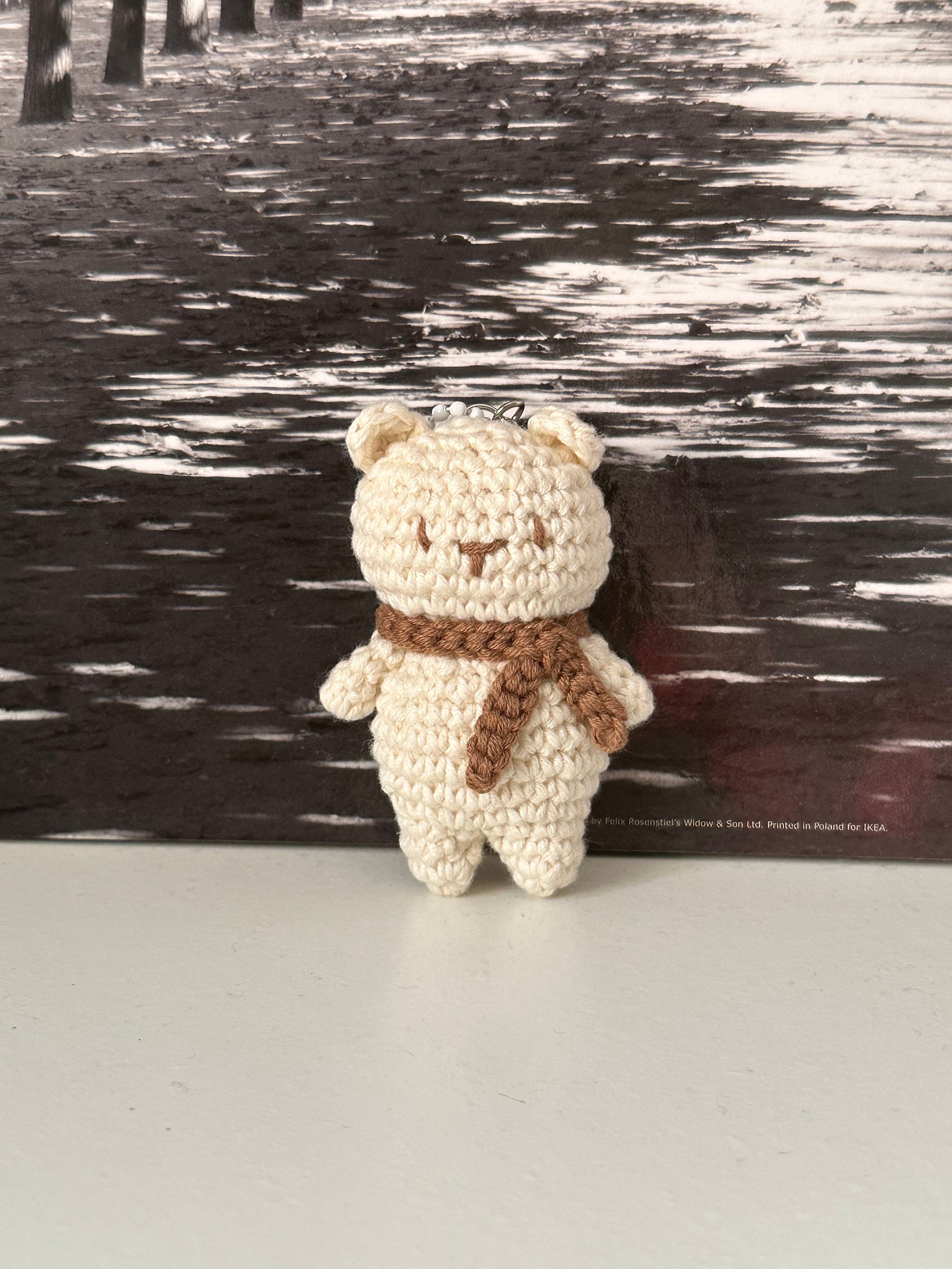 Cute Bear Keychain, Crochet Teddy Bear, Amigurumi Bear, Amigurumi ...