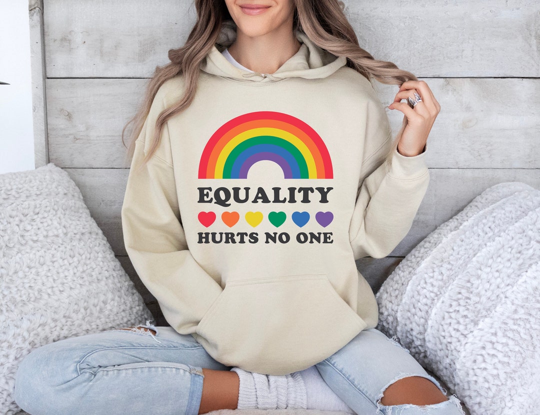 Equality Hurts No One Hoodie, Pride Month Shirt for Women, Queer Women ...
