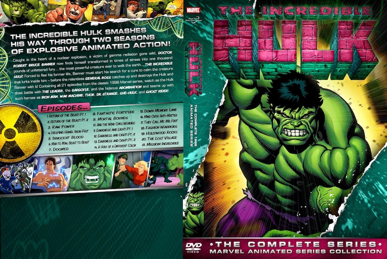 The Hulk 1996 Animated Series Complete Collection DVD - Etsy