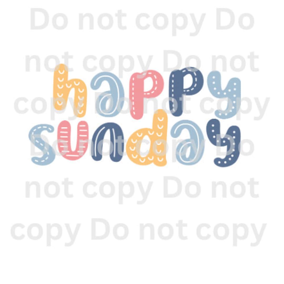 Happy Sunday Funday Retro Pastel Digital Download Png Sublimation for T ...