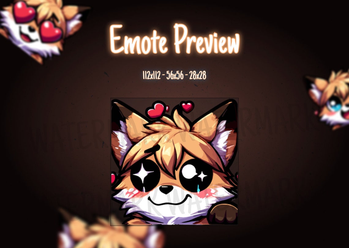 8x Twitch Emotes / Discord Emotes / Fox Emotes / Cute Fox Emotes ...