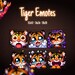 18x Tiger Twitch Emotes / Discord Emotes /tiger Emotes / Cute Tiger ...
