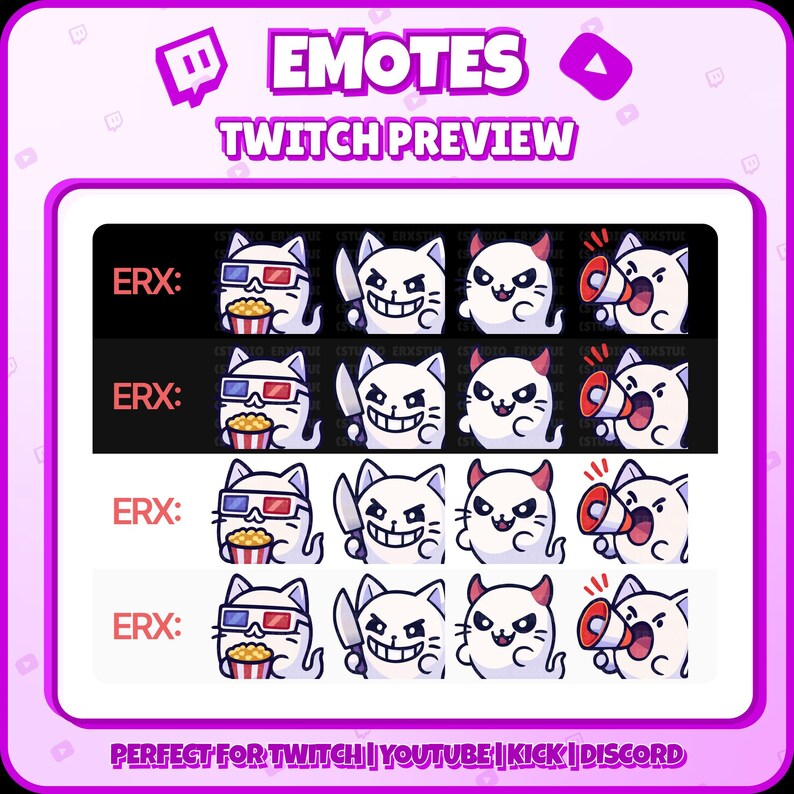 Ghost Cat Twitch Emotes – 24 Cute and Funny Ghost Cat Emotes for ...