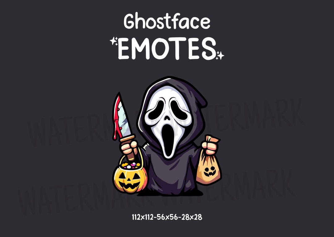 Ghostface Emote for Twitch and Discord, Ghostface Emotes, Halloween ...