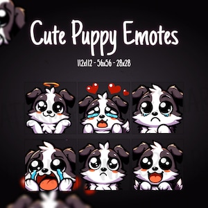 12x Puppy Twitch Emotes / Discord Emotes /puppy Emotes / Cute Puppy ...