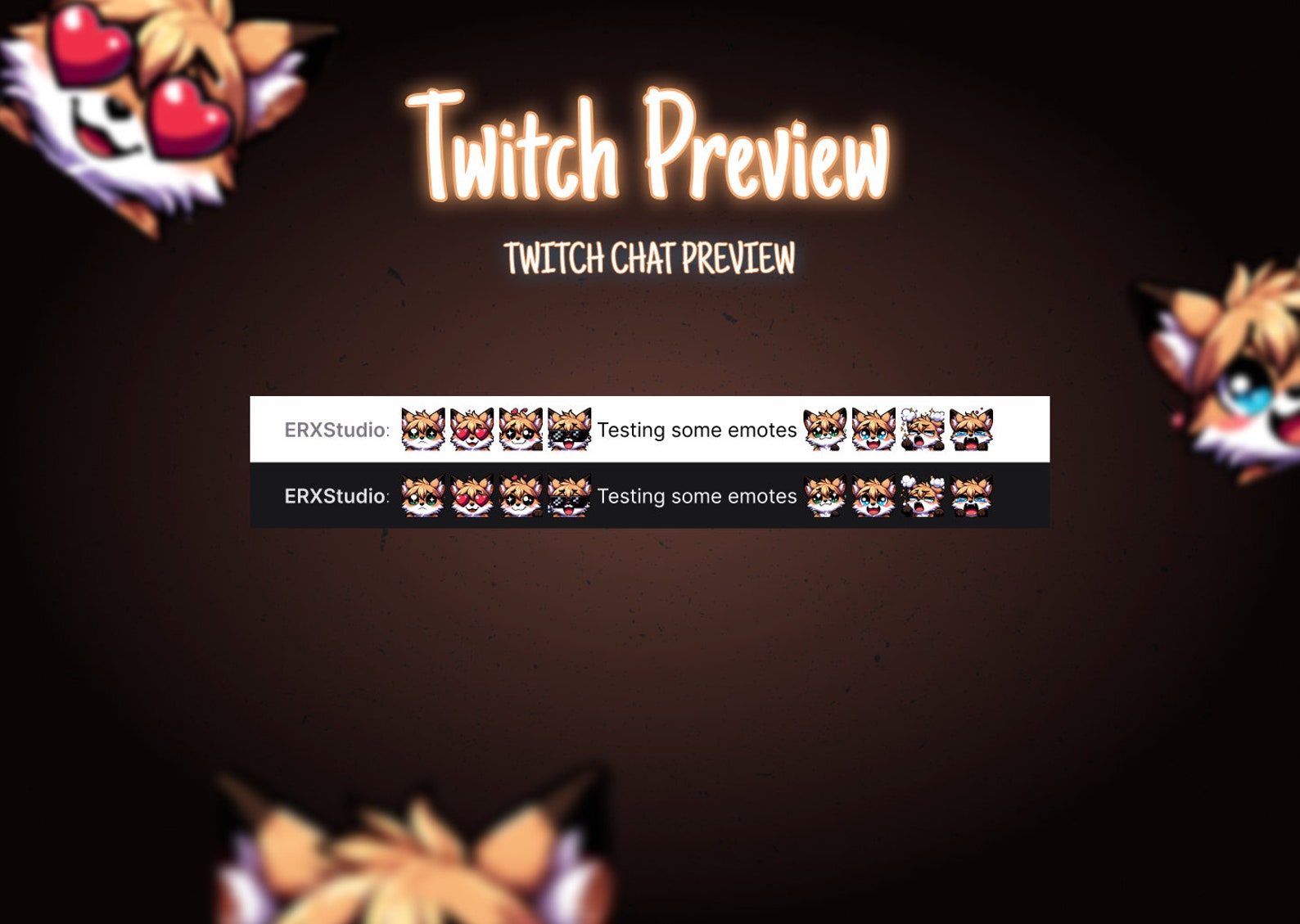 8x Twitch Emotes / Discord Emotes / Fox Emotes / Cute Fox Emotes ...