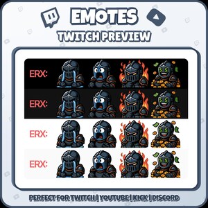 Knight Twitch Emotes – 24 Medieval Warrior Emotes for Streamers ...