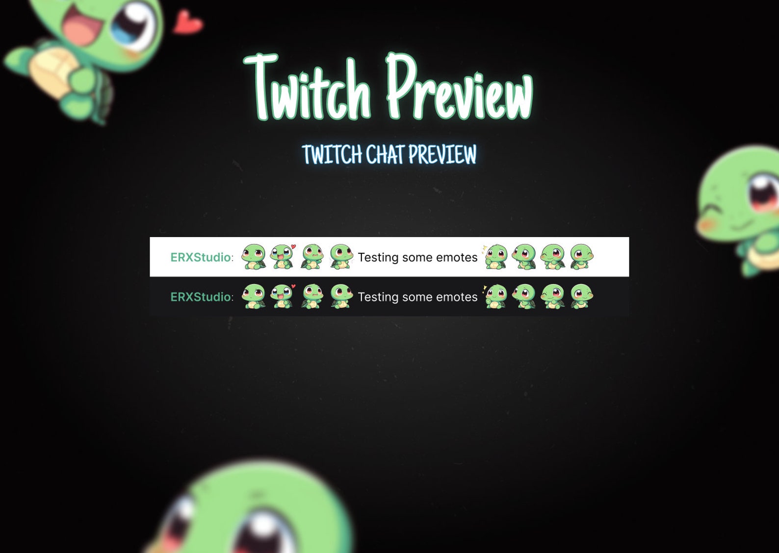 Cute Turtle Emote Pack for Twitch and Discord, Turtle Emote, Cute ...