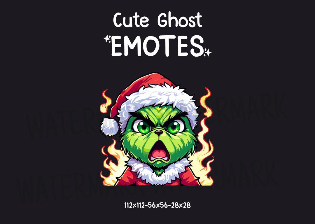 The Grinch Angry Emote for Twitch and Discord, Grinch Emotes,christmas ...