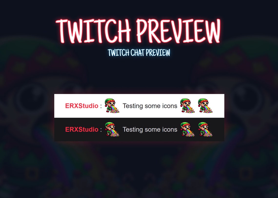 Amazed Elf ( Twitch Emote | Discord Emote | Christmas Characters | Cute ...