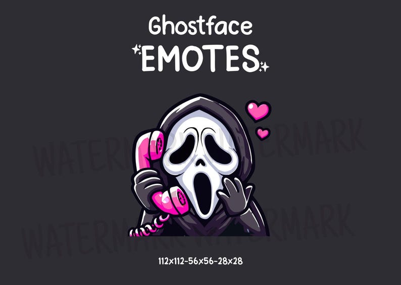 Ghostface Cute Emote for Twitch and Discord, Ghostface Emotes ...