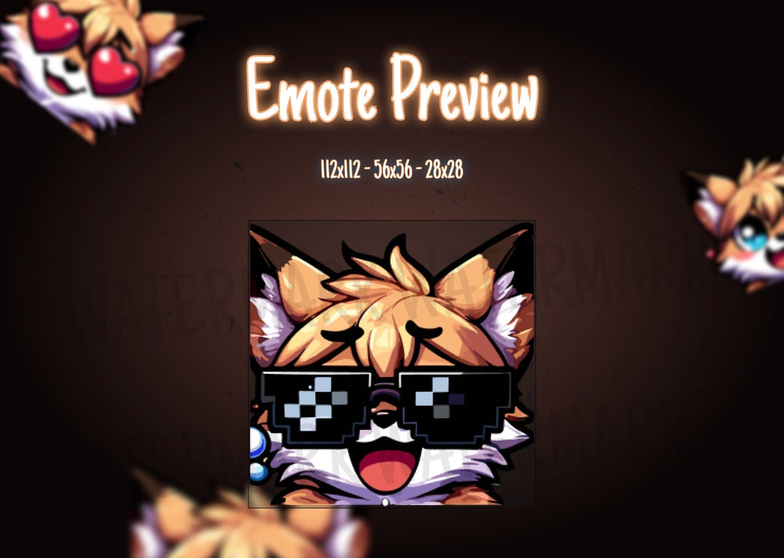 8x Twitch Emotes / Discord Emotes / Fox Emotes / Cute Fox Emotes ...