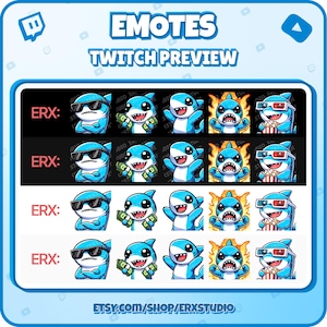 Shark Twitch Emotes – 20 Funny Shark Emote Pack for Streamers | Pngs ...