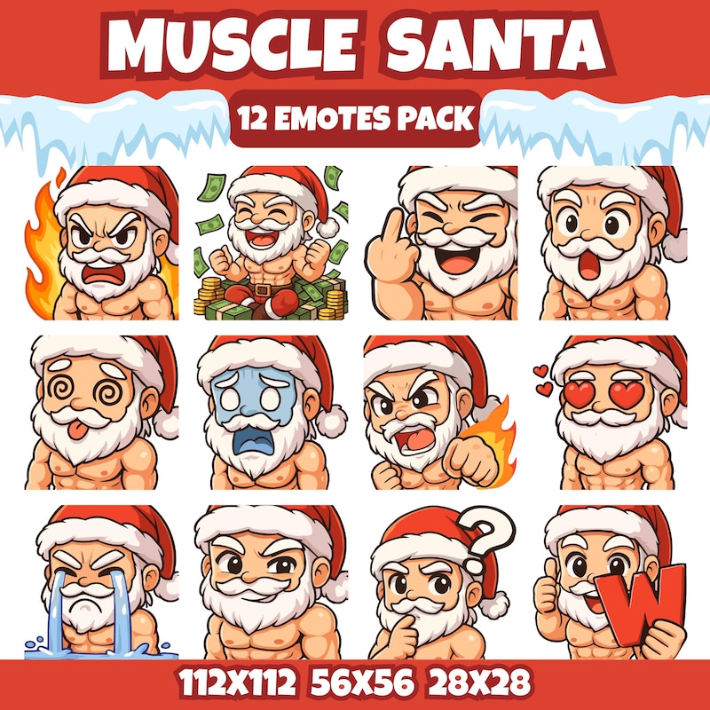 Christmas Buff Santa - Etsy