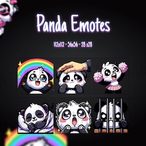 Mega Panda Pack X30 Emotes for Twitch and Discord, Panda Emotes, Cute ...