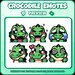 6x Crocodile Emotes /twitch Emotes / Discord Emotes / Cute Crocodile ...