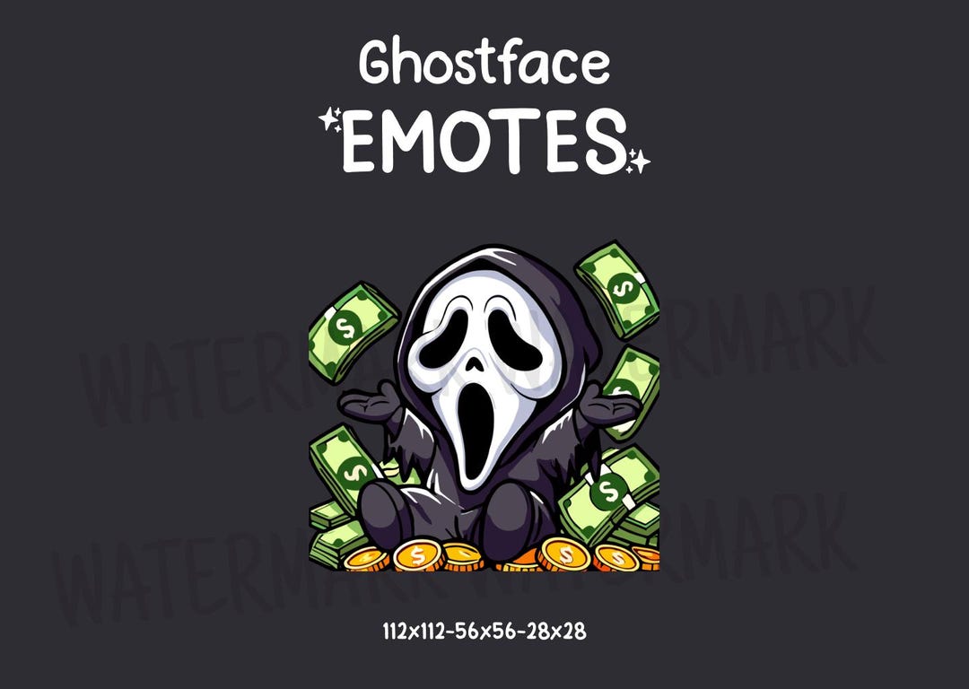 Ghostface Emote for Twitch and Discord, Ghostface Emotes, Halloween ...
